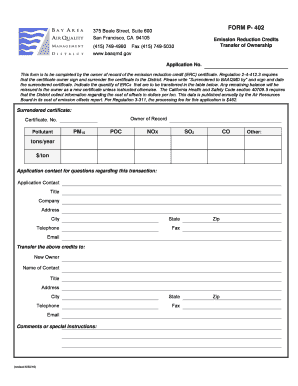 Fillable Online P402. ERC transfer form Fax Email Print - pdfFiller