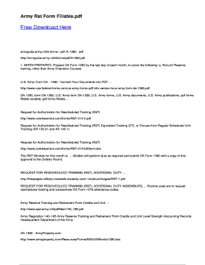 Fillable Online Army Rst Form Fillable Fax Email Print - pdfFiller
