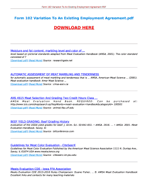 Fillable Online avlib FORM 102 VARIATION TO AN EXISTING EMPLOYMENT AGREEMENT. FORM 102 VARIATION ...