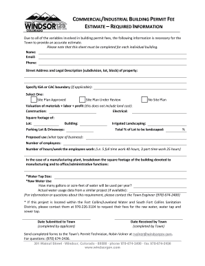 Fillable Online COMMERCIAL/INDUSTRIAL BUILDING PERMIT FEE Fax Email ...