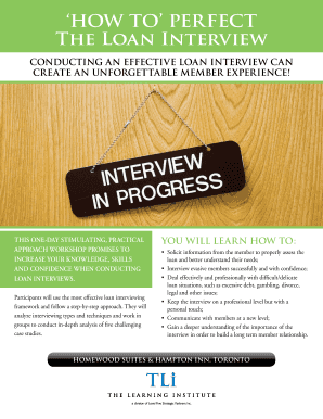 Fillable Online levelfive 'HOW TO' PerfecT The Loan Interview - Level ...