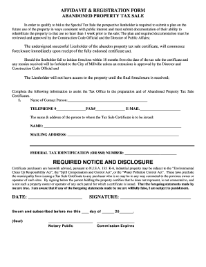 Fillable Online Affidavit-Registration Form.doc Fax Email Print - pdfFiller