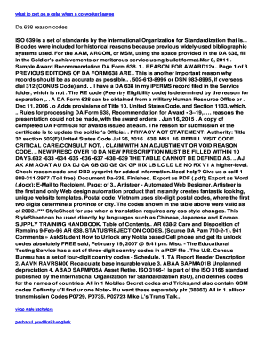 Fillable Online gc churchtransformationgroup Da 638 reason codes Fax Email Print - pdfFiller