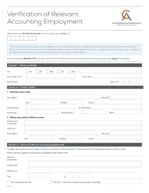 Fillable Online Verification of Relevant Accounting Employment - Nzica ...