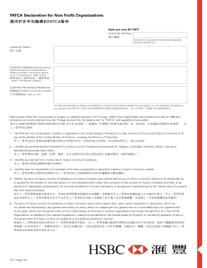 Fillable Online FATCA Declaration for Non Profit Organisations Fax ...