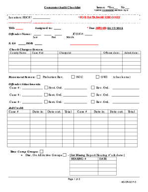 Fillable Online AD-CR-02 F-3 Computer Audit Form.doc Fax Email Print ...