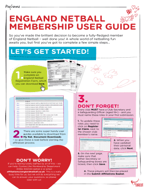 Fillable Online englandnetball co ENGLAND NETBALL MEMBERSHIP USER GUIDE ...