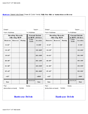 Fillable Online ufst SDAP Tally Sheets Urban Forest Strike Teams Fax ...
