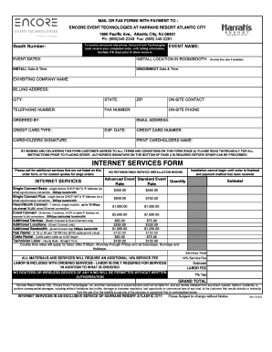 Fillable Online INTERNET SERVICES FORM - Be The Best Coaches ' Convention Fax Email Print ...