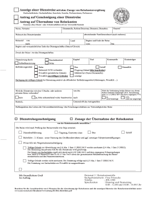 Fillable Online personalrat uni-rostock o Dienstreisegenehmigung o ...