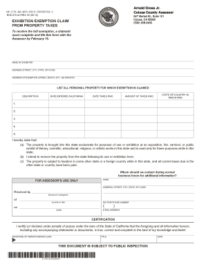 Fillable Online capropeforms CAA e-Forms Service Center - colusa - Cal Assessor e-Forms Fax ...