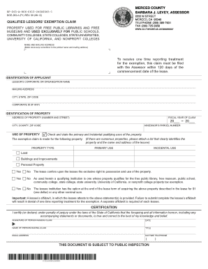 Fillable Online capropeforms Download Form BOE-263-A - Cal Assessor e ...