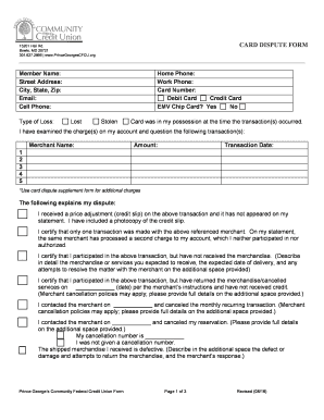 Fillable Online princegeorgescfcu CARD DISPUTE FORM - princegeorgescfcu ...