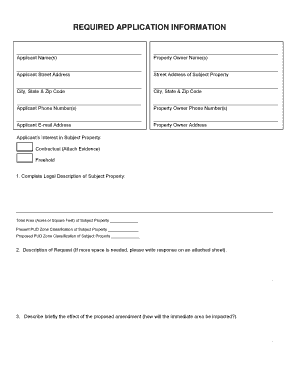 Fillable Online APPLICATION TO REQUEST TO AMEND A PLANNED UNIT DEVELOPMENT ... Fax Email Print ...