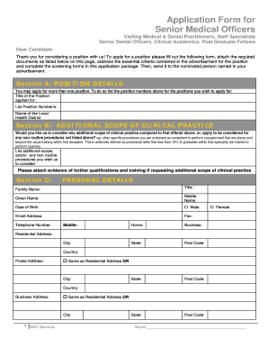 Fillable Online nsa org SENIOR MEDICAL OFFICER APPLICATION FORM - nsa ...