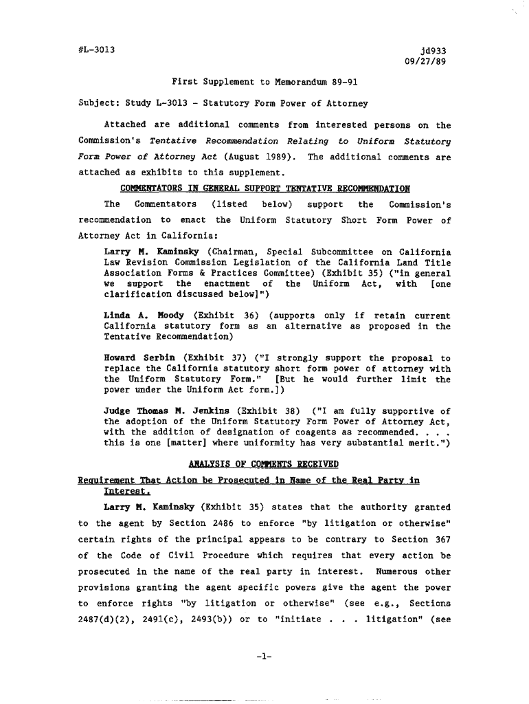 Fillable Online clrc ca Tentative Recommendation Relating Uniform ...