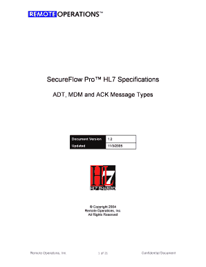 Fillable Online HL7 Specifications ADT-MDM - Remote Operations Fax ...