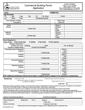 Fillable Online Commercial Building Permit Application. Planning and Development Application ...