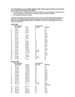 Fillable Online The Discipleship Journal Bible Reading Plan offers ...