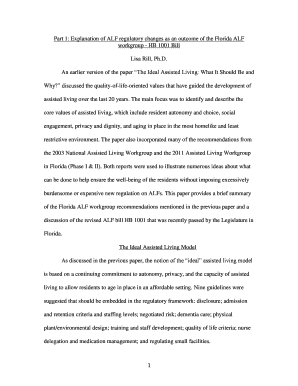 Fillable Online Part 1: Explanation of ALF regulatory changes as an ...