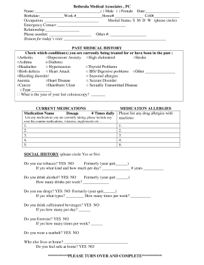 Fillable Online mdvip PAST MEDICAL HISTORY Check which condition(s) you ...