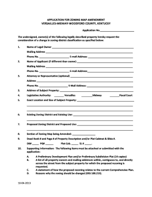 Fillable Online Application for Zoning Map Amendment - Planning ...