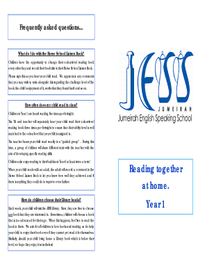 Fillable Online jess sch Reading together at home. Year 1 - jess sch ...