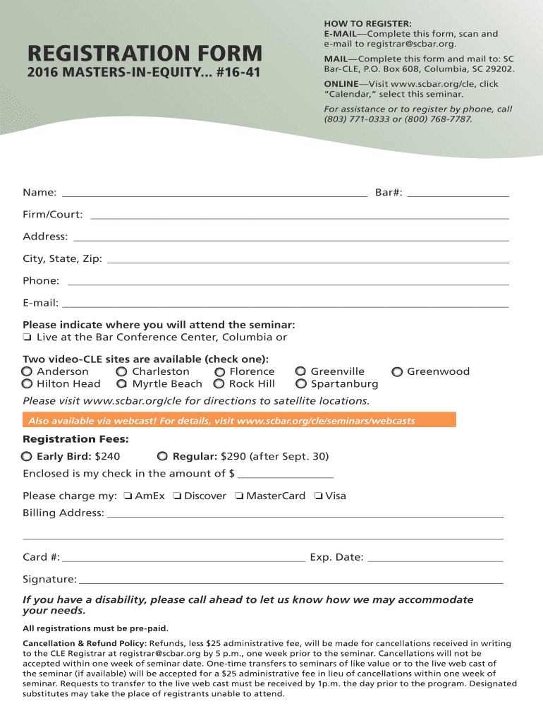 Fillable Online scbar Bench Bar Fax Email Print - pdfFiller