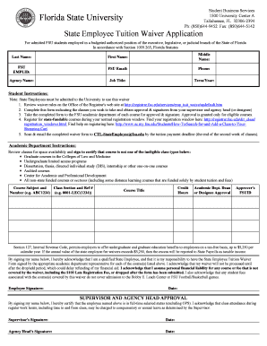 Fillable Online registrar fsu Student Business Services Florida State ...