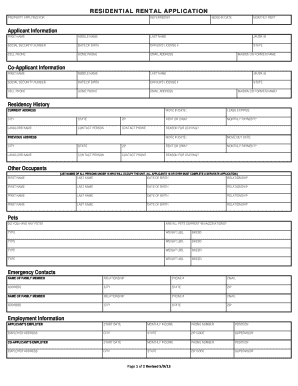 Fillable Online RESIDENTIAL RENTAL APPLICATION - FormSite - Online Form ...