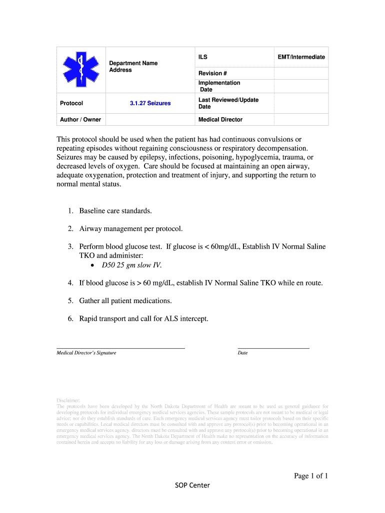 Fillable Online ILS Department Name 3.1.27 Seizures Last Reviewed ...