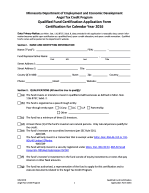 Fillable Online mn Qualified Fund Certification Application Form Certification for ... Fax Email ...