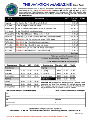 Fillable Online The aviation Magazine Order Form Fax Email Print ...