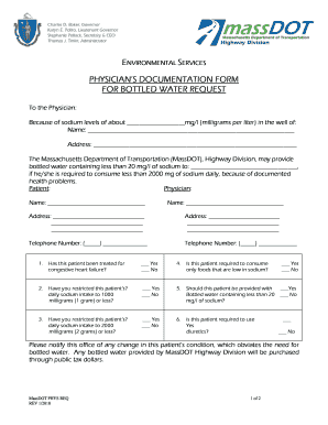Fillable Online massdot state ma Physicians Documentation Form Fax ...