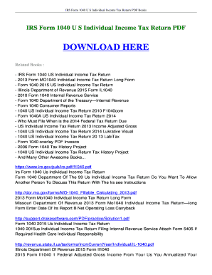 Fillable Online ebookscenter IRS Form 1040 U S Individual Income Tax ...