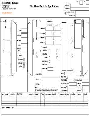 Fillable Online Central Valley Hardware PAGE OF 924 East Church Street ...