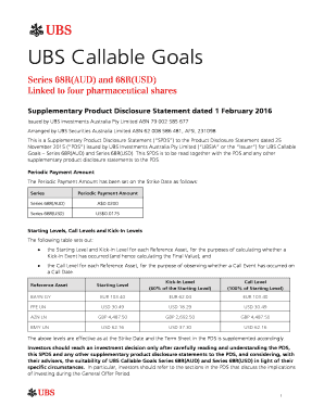 Fillable Online UBS Callable Goals - UBS Investment Builders Fax Email ...
