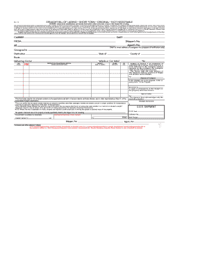 Fillable Online 3-PART BL. 7-3 STRAIGHT BILL OF LADING---SHORT FORM ...