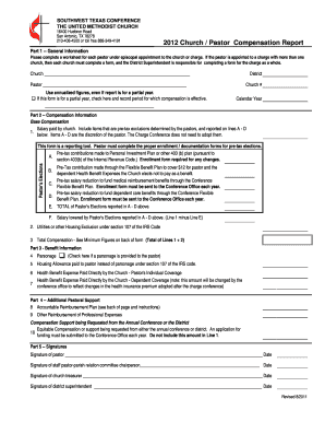 Fillable Online coastalbendumc 2012 Compensation Form Fax Email Print - pdfFiller