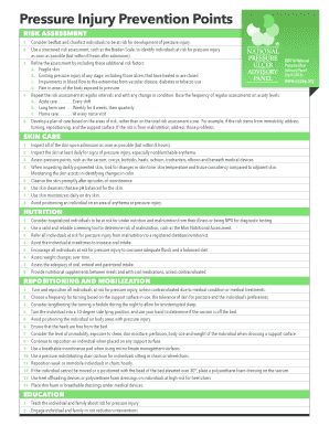 Fillable Online Pressure Injury Prevention Points Fax Email Print ...