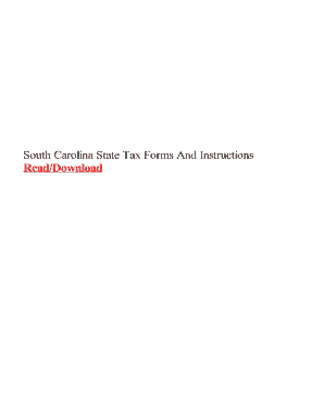 Fillable Online South Carolina State Tax Forms And Instructions Fax ...