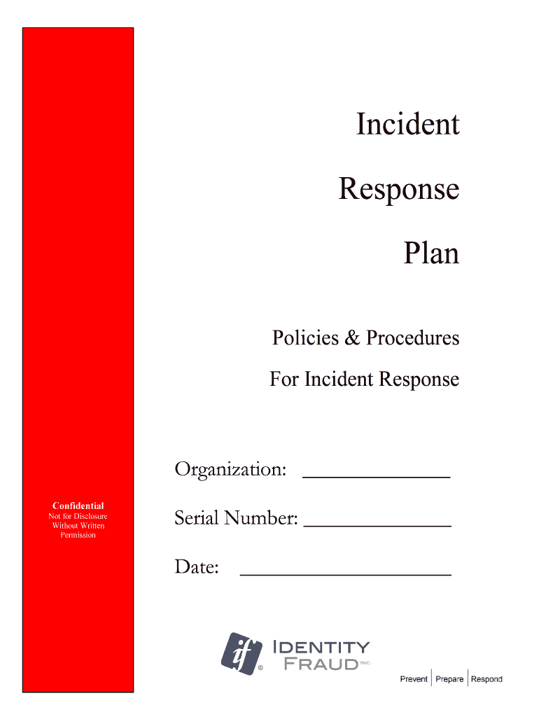 Fillable Online Incident Response Plan - identityfraud.com Fax Email ...