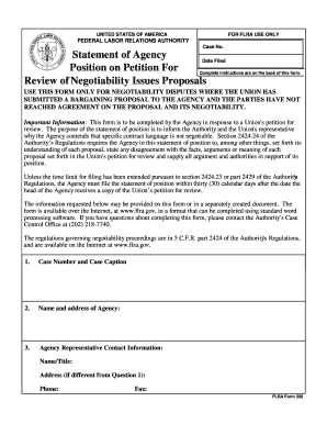 Fillable Online flra FLRA Form 206 - flra Fax Email Print - pdfFiller