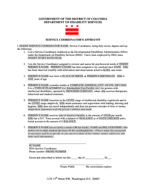 Fillable Online mpdc dc CASE MANAGER S AFFIDAVIT - mpdc dc Fax Email ...