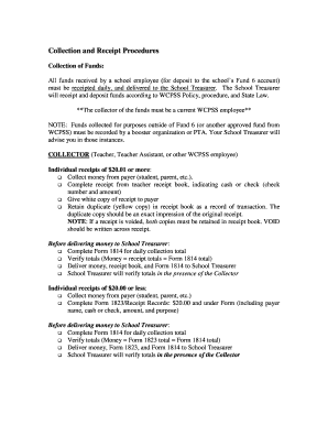 Fillable Online Collection and Receipt Procedures Fax Email Print - pdfFiller
