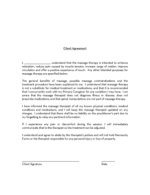 Fillable Online to complete a Client Agreement Form prior to ...
