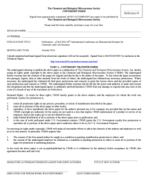 Fillable Online microtas2016 CBMS Copyright Form copy Fax Email Print ...