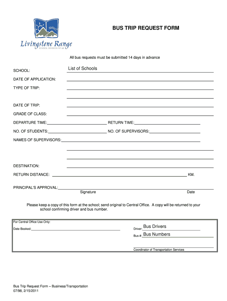 Fillable Online lrsd BUS TRIP REQUEST FORM - lrsd.ca Fax Email Print ...