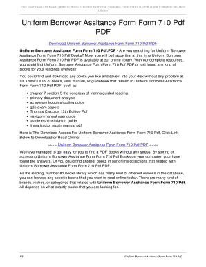 Fillable Online mediacheap Uniform Borrower Assitance Form Form 710 Pdf ...