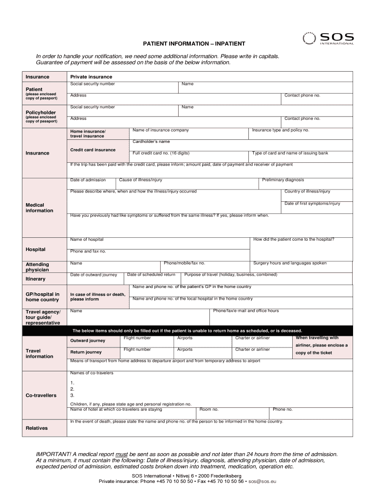 Fillable Online sos English - SOS International Fax Email Print - pdfFiller